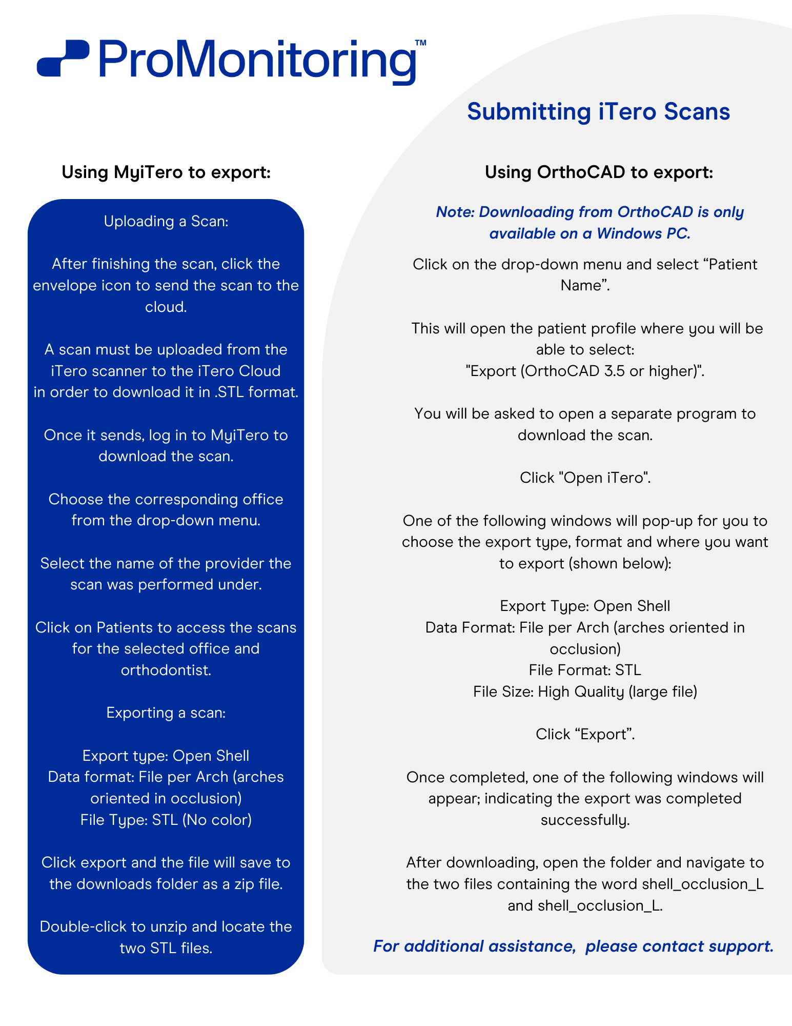 iTero Scanner Guide – ProMonitoring